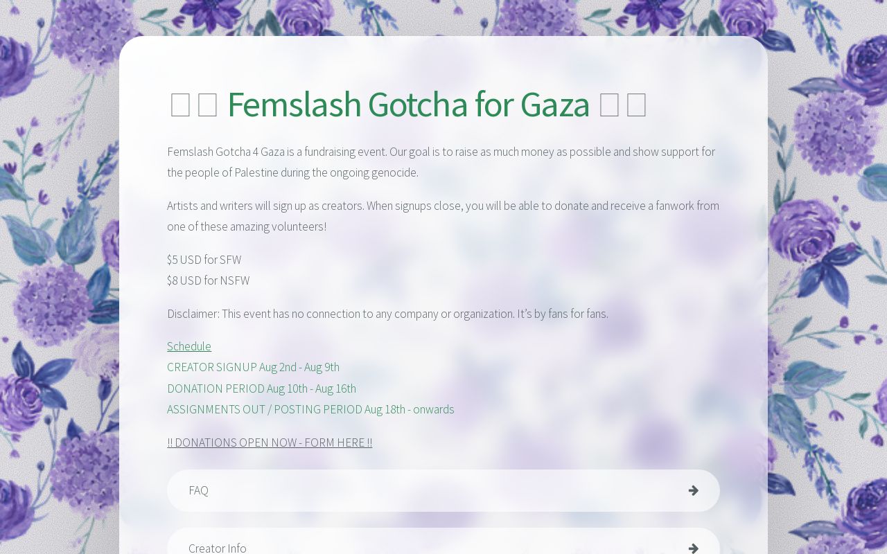 Femslash Gotcha for Gaza
